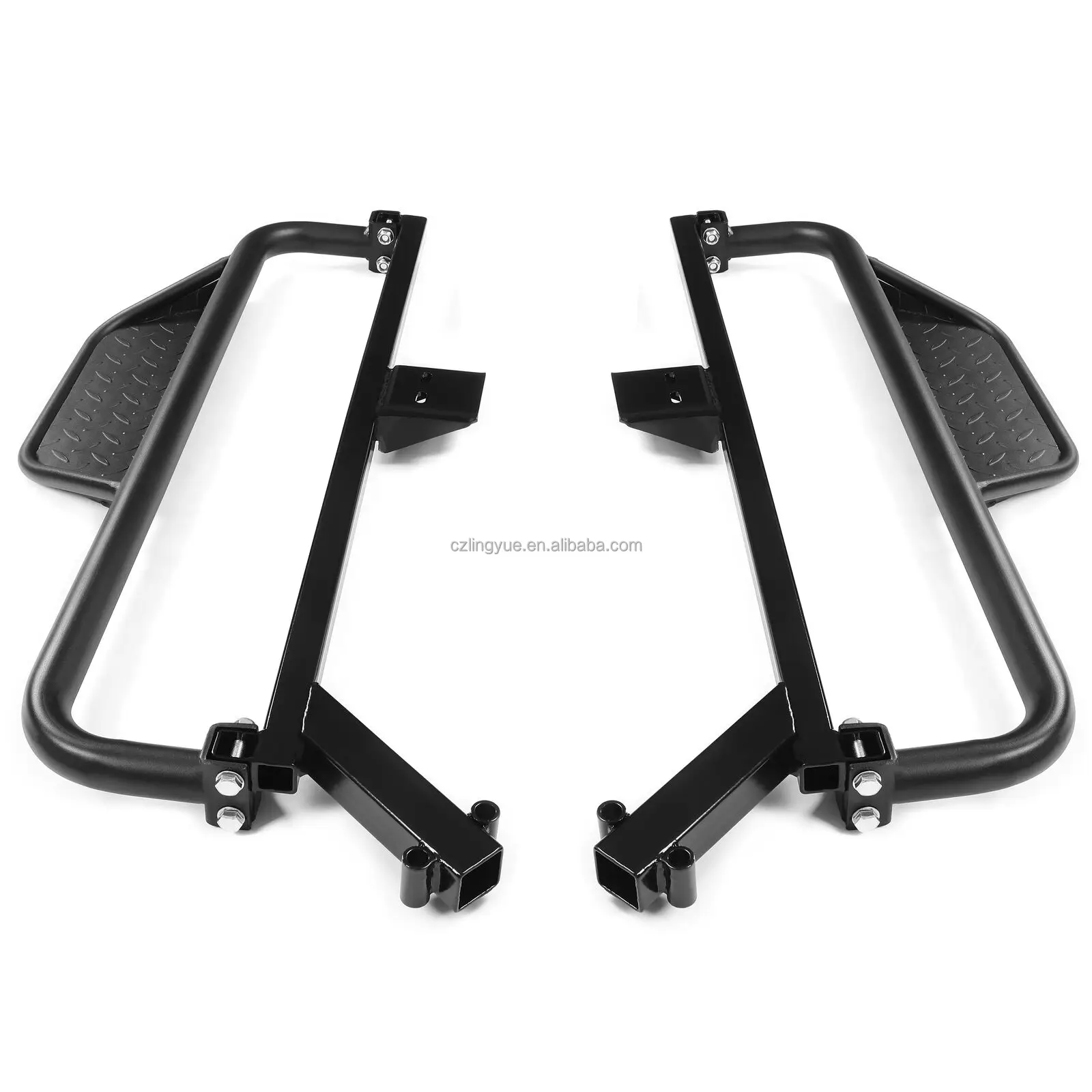 Nerf Bar Running Boards With Step Brackets For 2018-2019 Club Car Golf ...