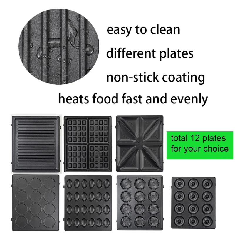 Detachable 3 In 1 Single Slice Best Hot Sale Sandwich Waffle Grill High ...
