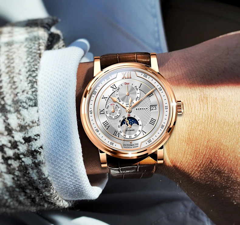 BORMAN Men's Mechanical Watch - Automatic 24 Hours Display