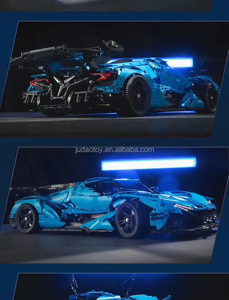 Cada C61041 Moc Racing Car V12 Hypercar Model Building Blocks Toys ...