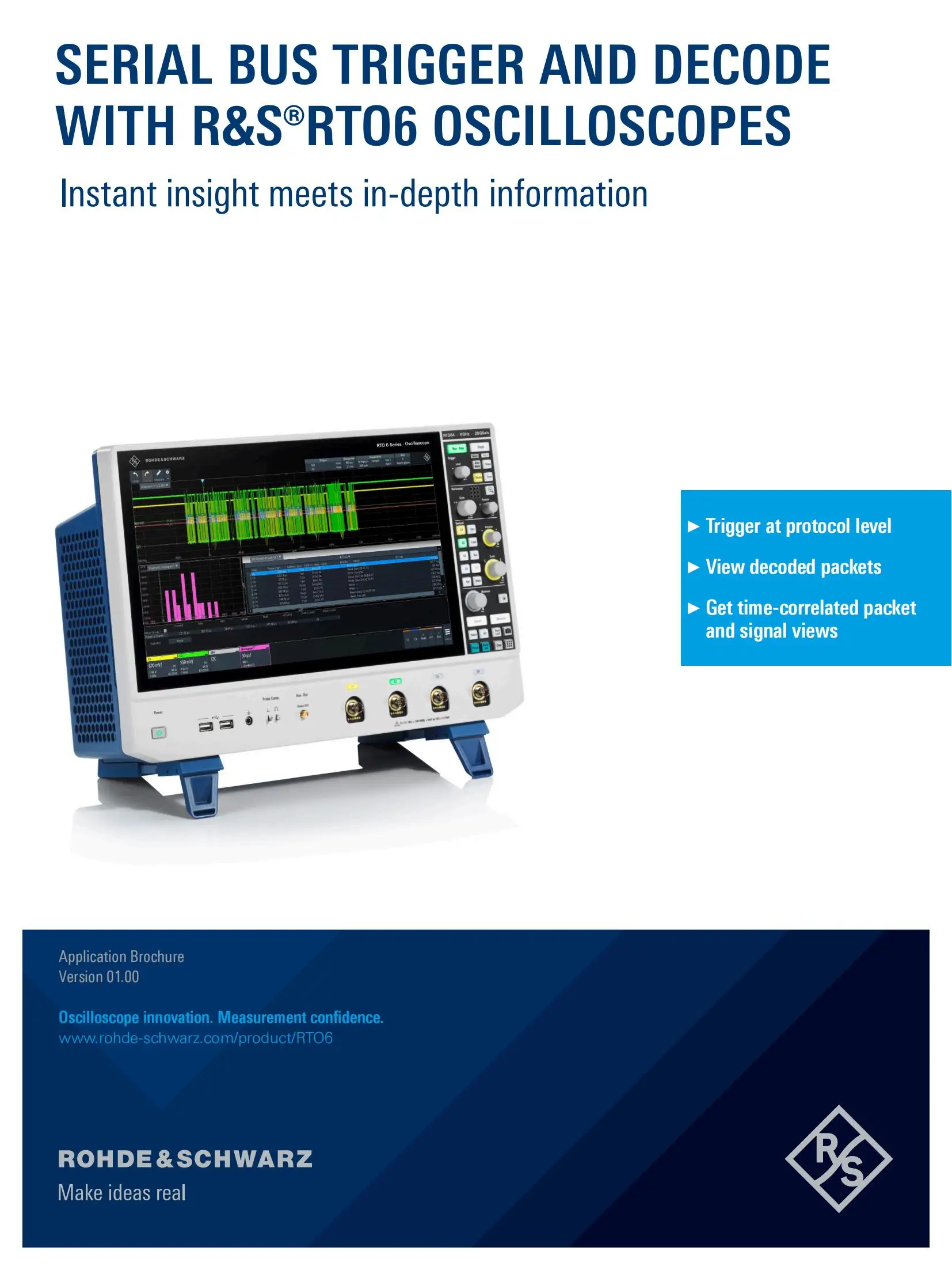 R&s Rto64 4 Channels Mixed Signal Oscilloscopes 600 Mhz To 6 Ghz Rohde ...