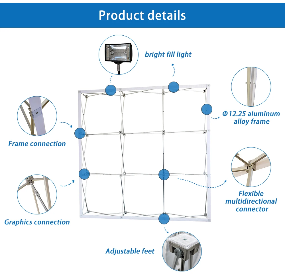 Cheap 4x3 Promotion Portable Backdrop Custom Fabric Pop up Booth ...