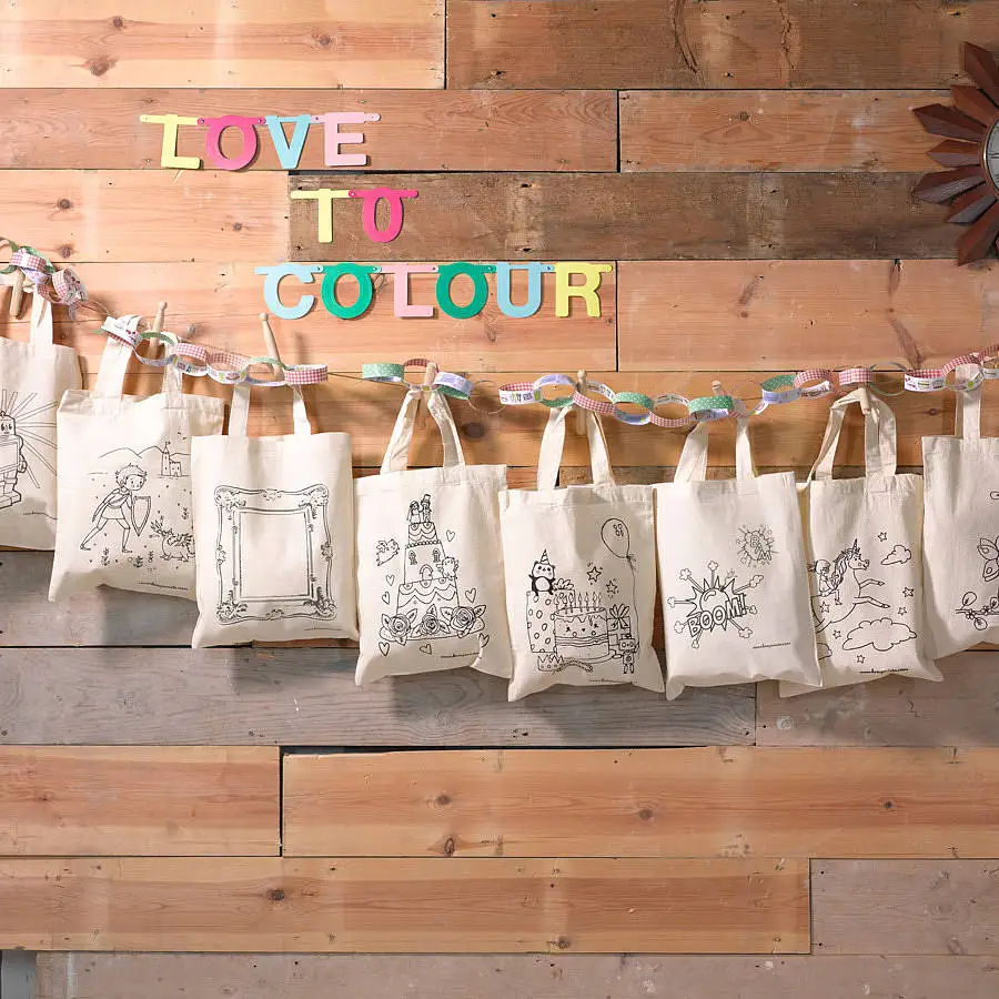 Color Your Own DIY Coloring Pencil Case Canvas Pencil Zipper Pouch ...