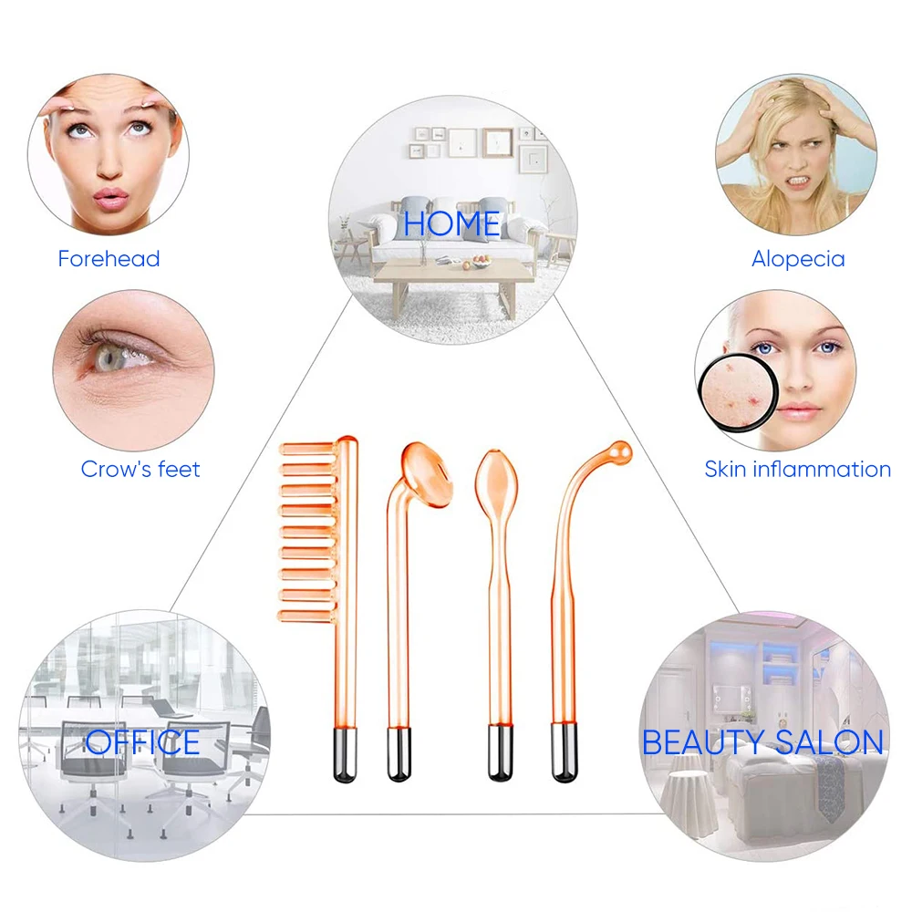 Onuliss High Frequency Facial Wand Skin Facial Wand With Comb Portable ...