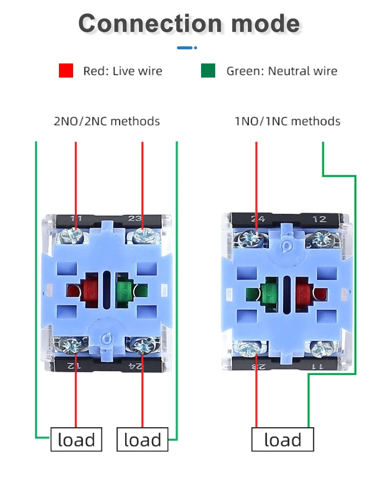 La38 Rotary Selector Mushroom Head Self-resetting Latching Momentary ...