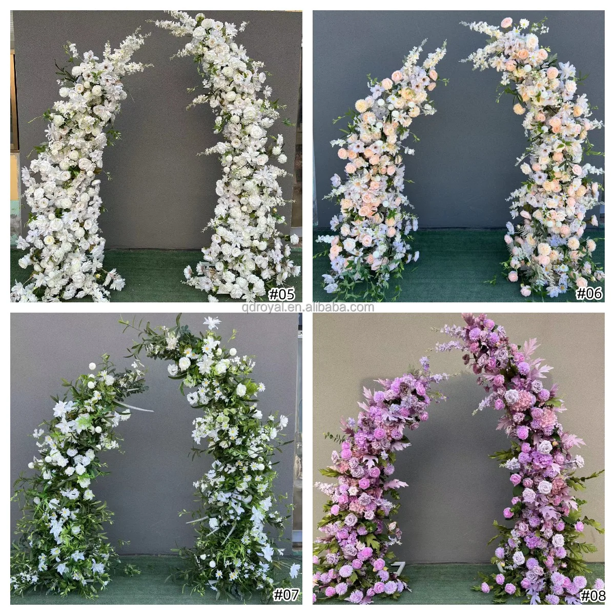 Customized White Arch Flowers for Wedding Hotel Decoration Gate Flowers ...