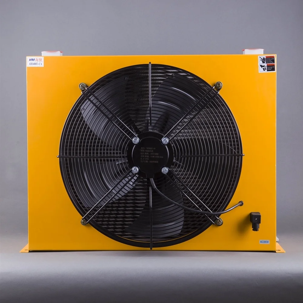 Ah1680t Hydraulic Oil Cooled Aluminum Heat Exchanger With Fan ...