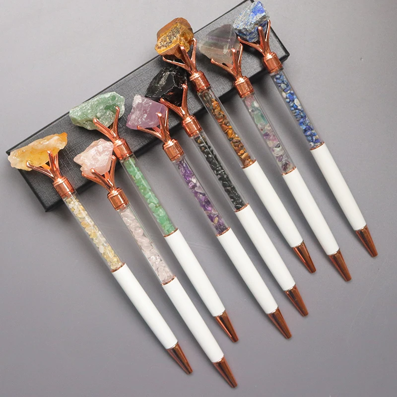 Wholesale Crystal Pens with Natural Stones - Healing & Stylish