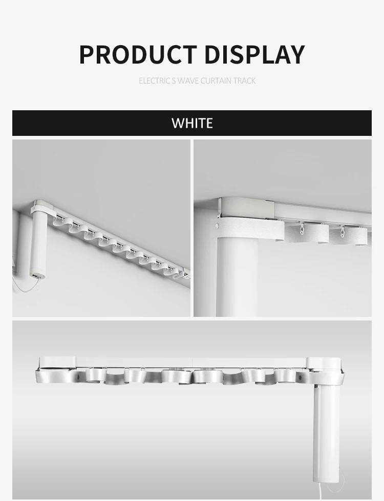 Automatic Ripple Fold Curtain Track Best Selling Super Smooth Modern S ...