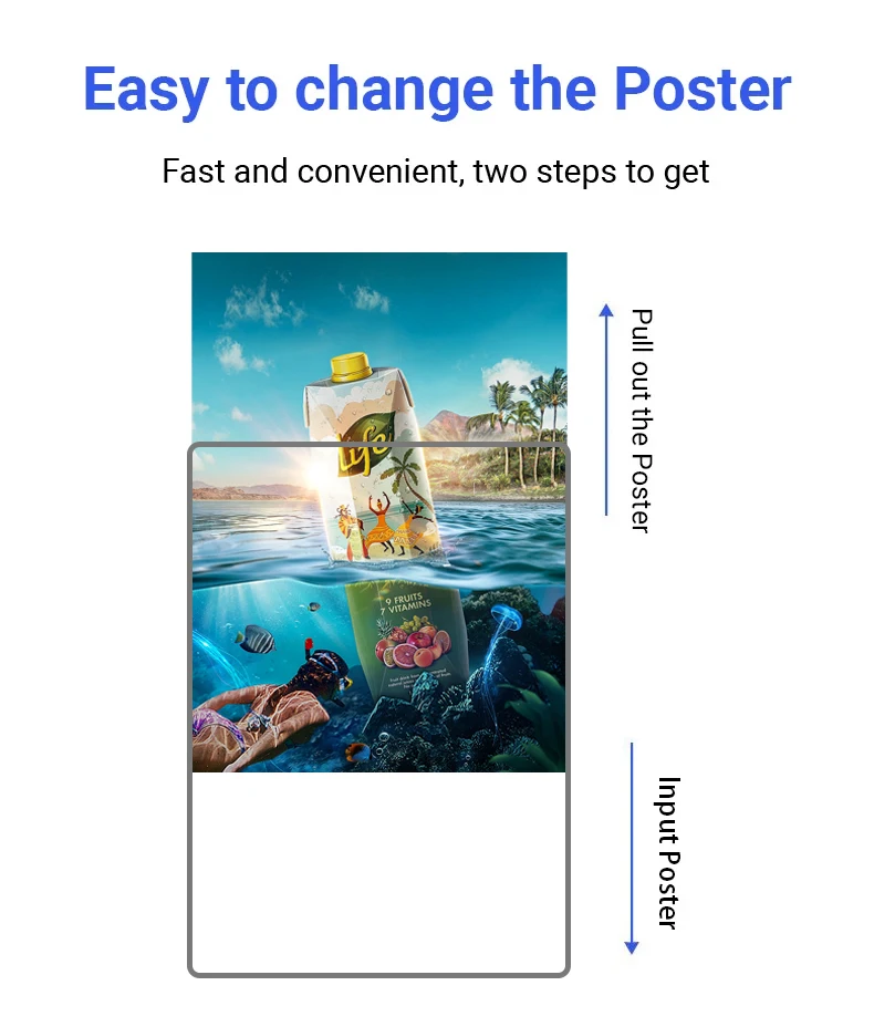 Display Screen For Marketing Vertical Double Pole Floor Stand ...