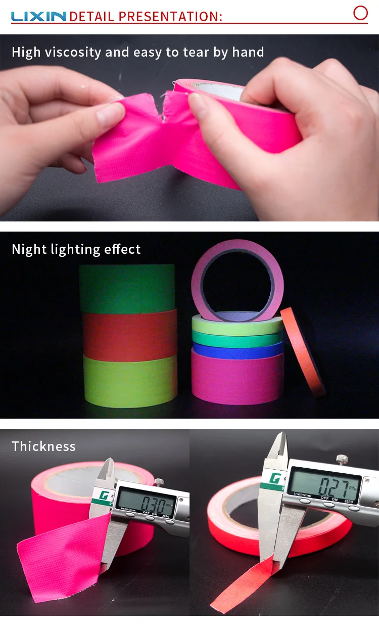 Colorful Uv Fluorescent Fluo Neon Black Light Luminous Self-adhesive ...