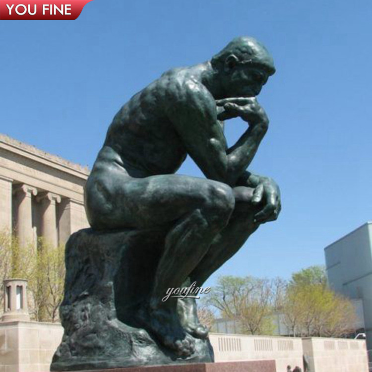 Outdoor Large Art Metal Sculpture - Rodin's Thinker Statue