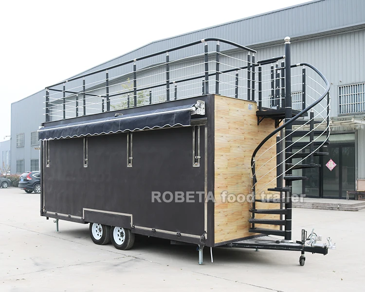 Customized 2 Story Mobile Catering Trailer with Bathroom | Food Truck ...
