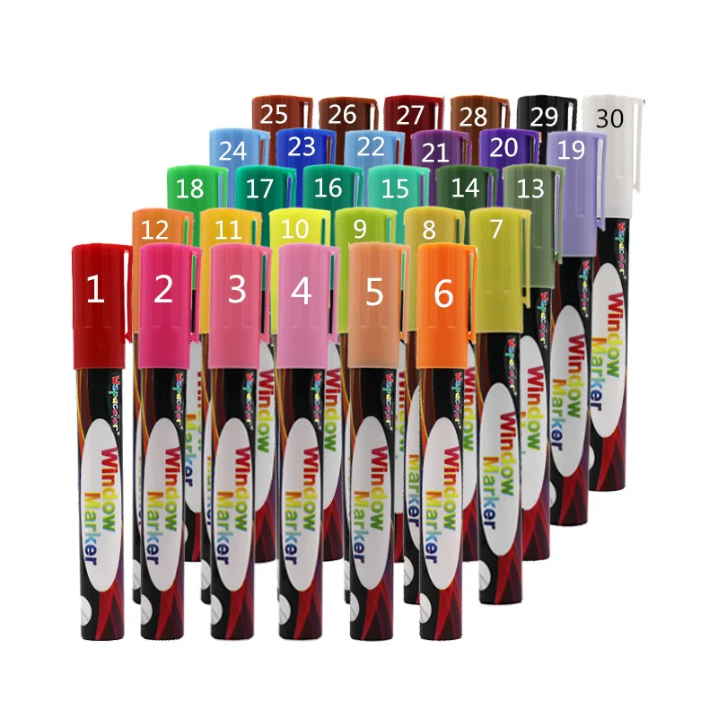 Best Selling Fluorescent Marker Pen Erasable Chalk Markers For Window Chalkboard Whiteboard ...