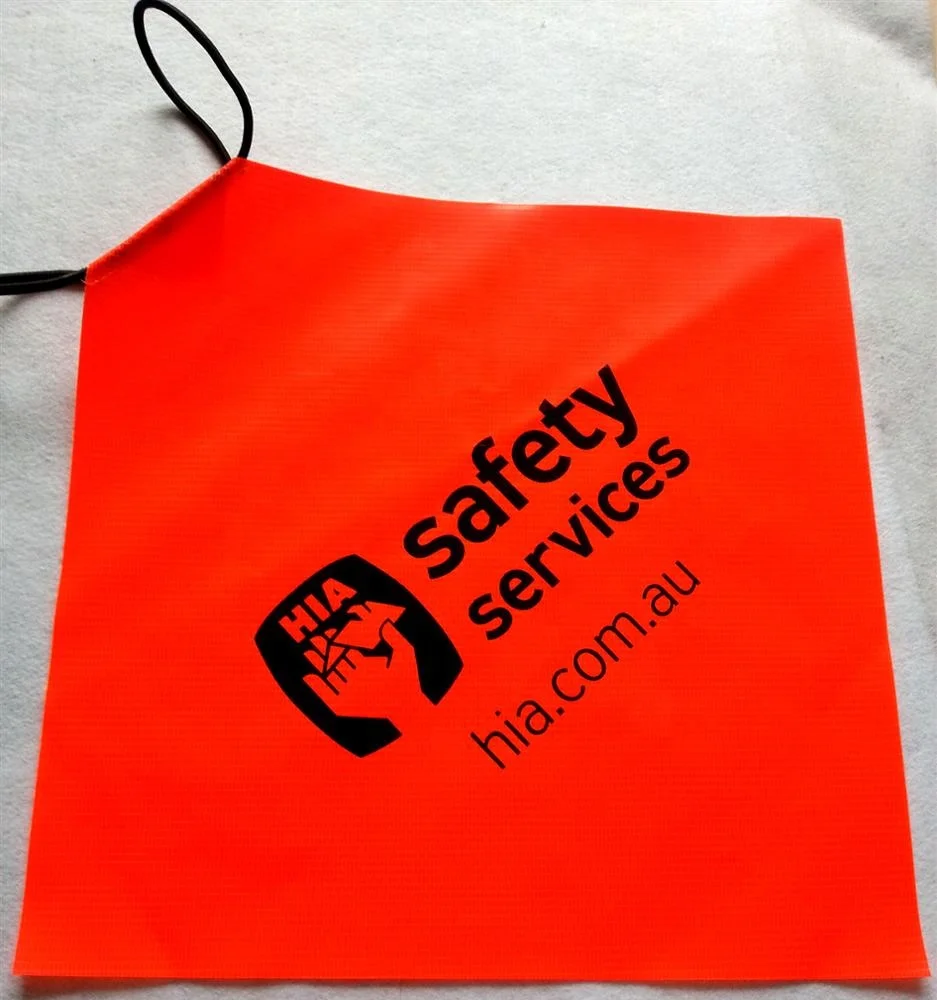 Orange Mesh Warning Caution Safety Flag X Shape Gold or Silver PVC ...