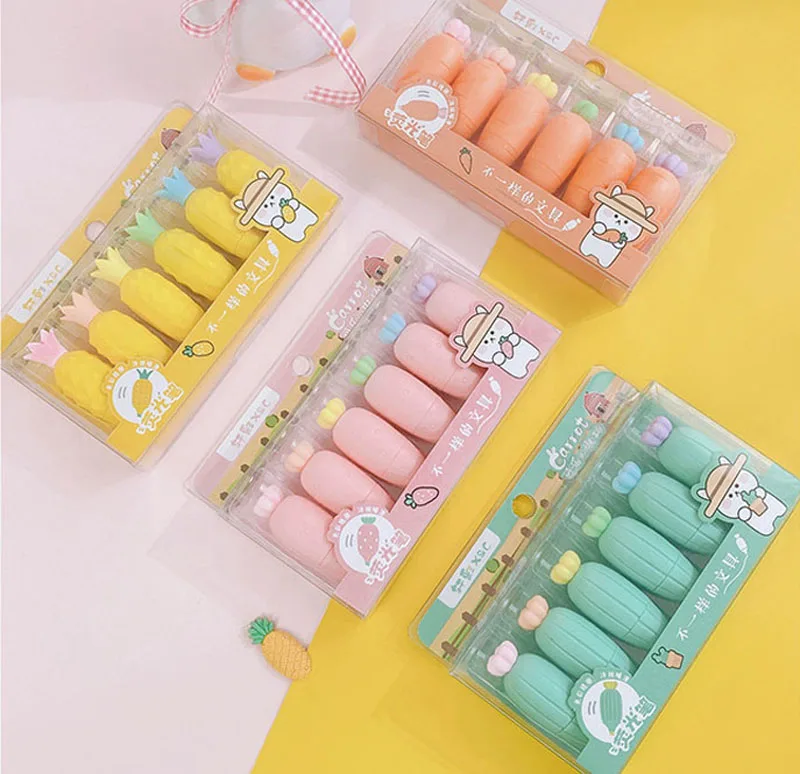 Cute Cartoon Fruit And Vegetable Mini Highlighter Can Be Used As A Gift ...