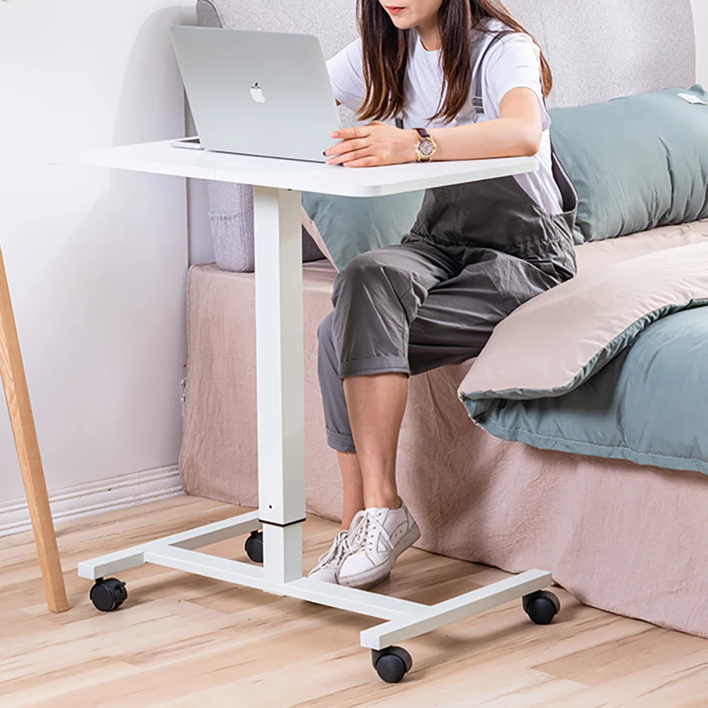 Adjustable Rolling Laptop Sit To Stand Desk Mobile Desk With Wheels ...
