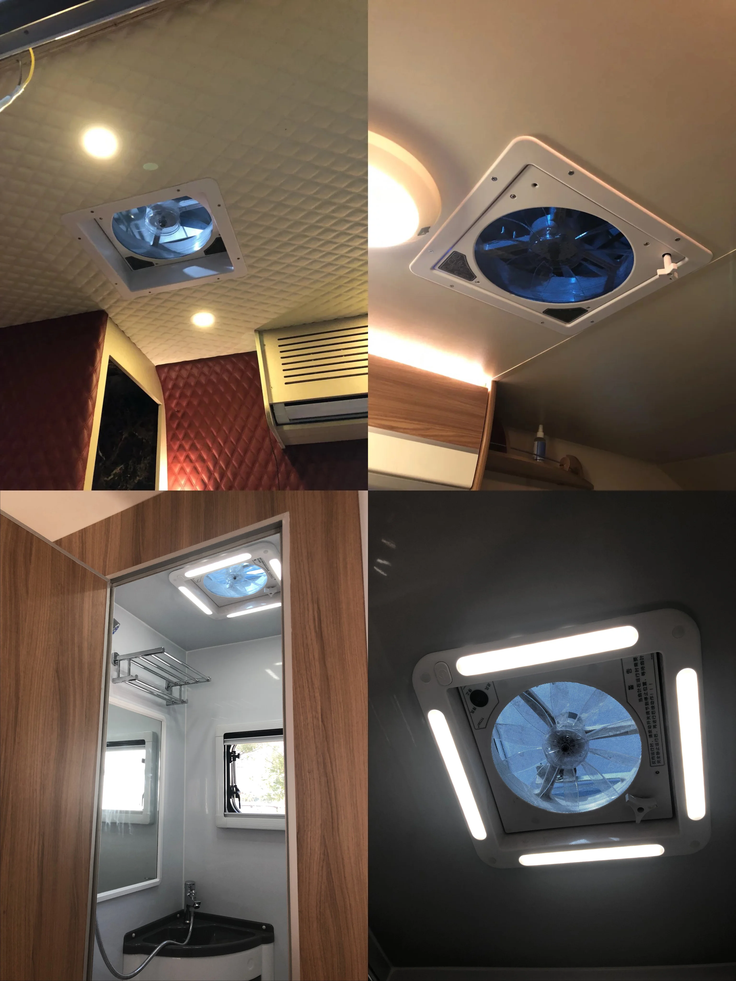 Tytxrv Oem 11'' Dc12v Manual Control Led Light Anti-uv Rv Roof Fan Vent ...