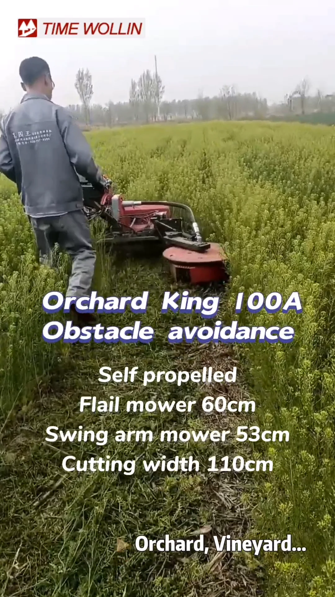 Orchard Under Tree Flail Mower Walk Behind - Under Tree Mowing Machine ...