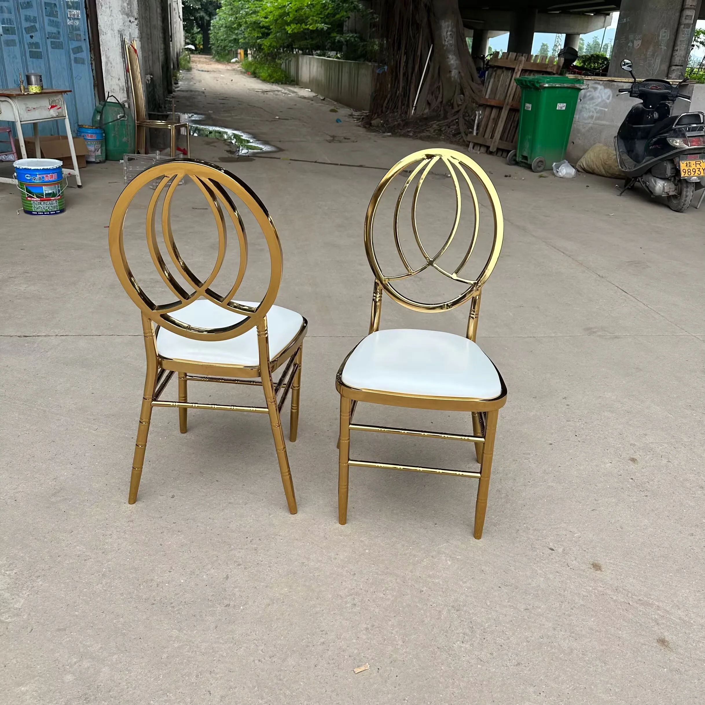 Wedding Event Party Chromed Golden Chairs New Design Metal Chairs ...