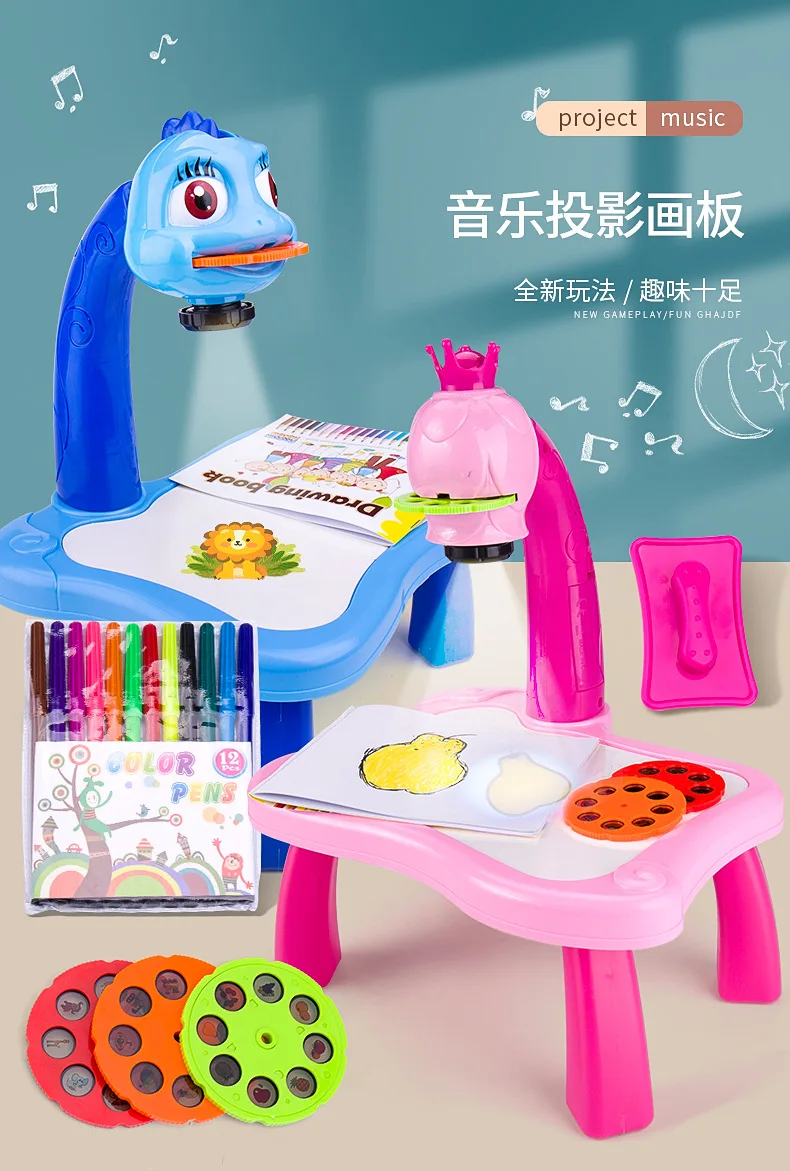 Mu New Children Educational Learning Drawing Board Toys Projector ...