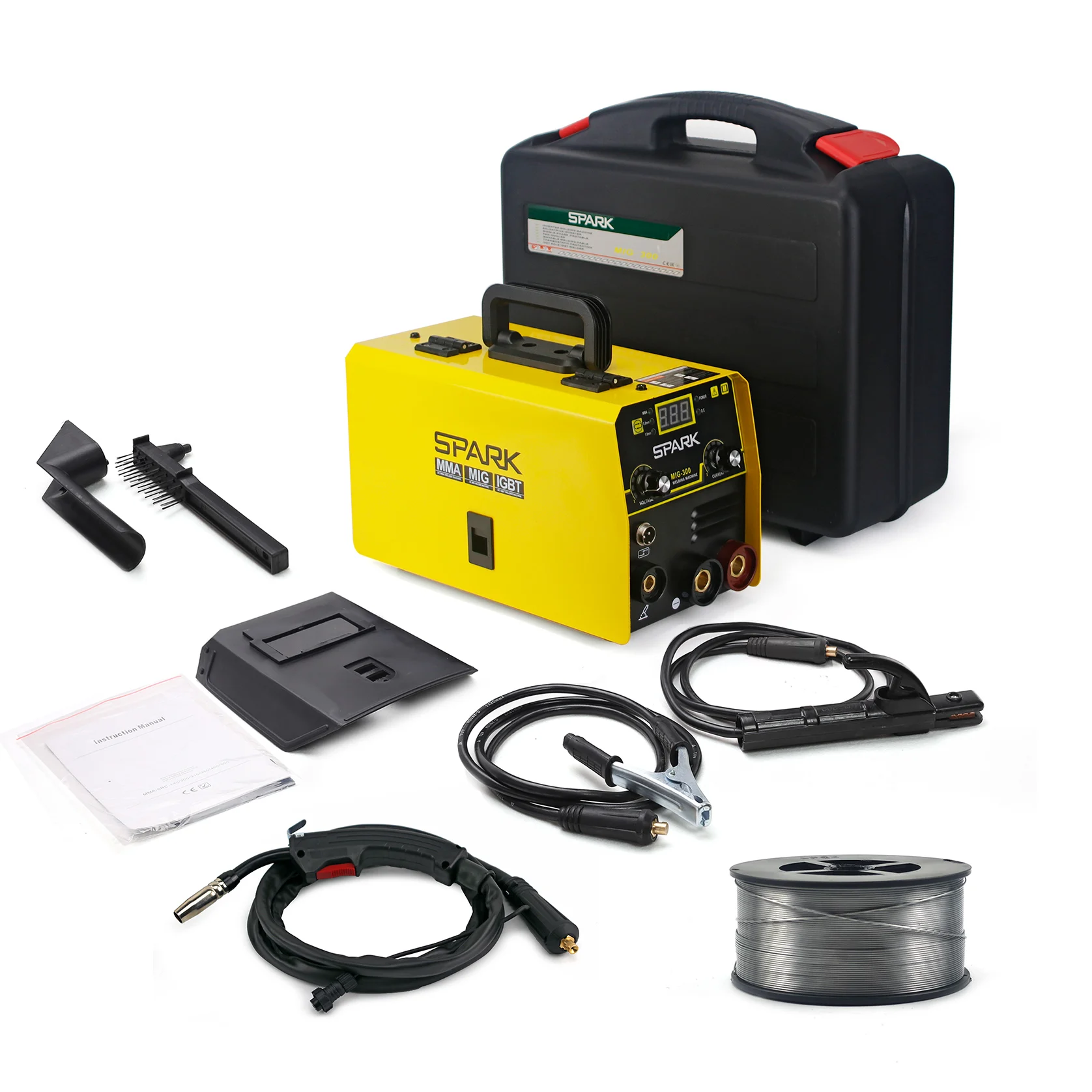 Mig-300 Mag Mma 2 In 1 Welding Machine Gasless Tool Box Mig Welders ...
