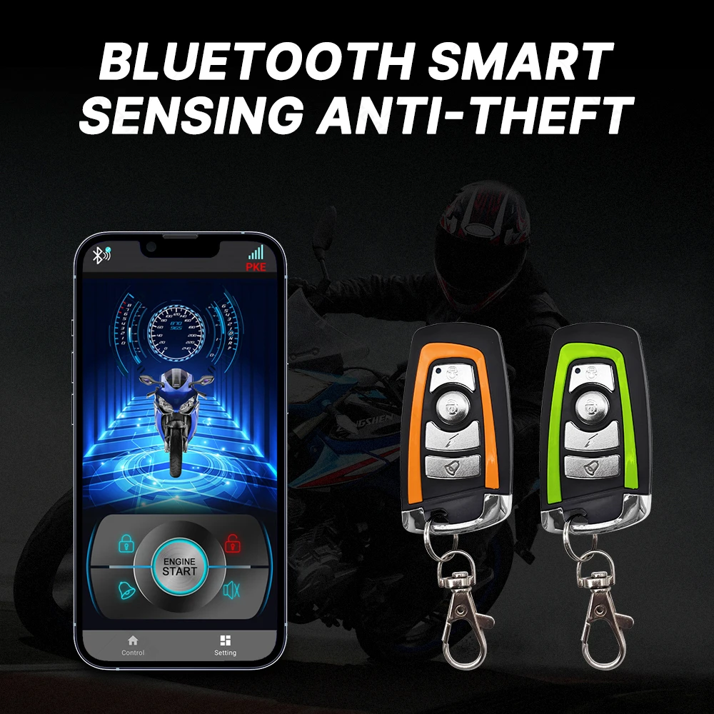 Universal Adjustable One Way Smart Motorcycle Alarm System