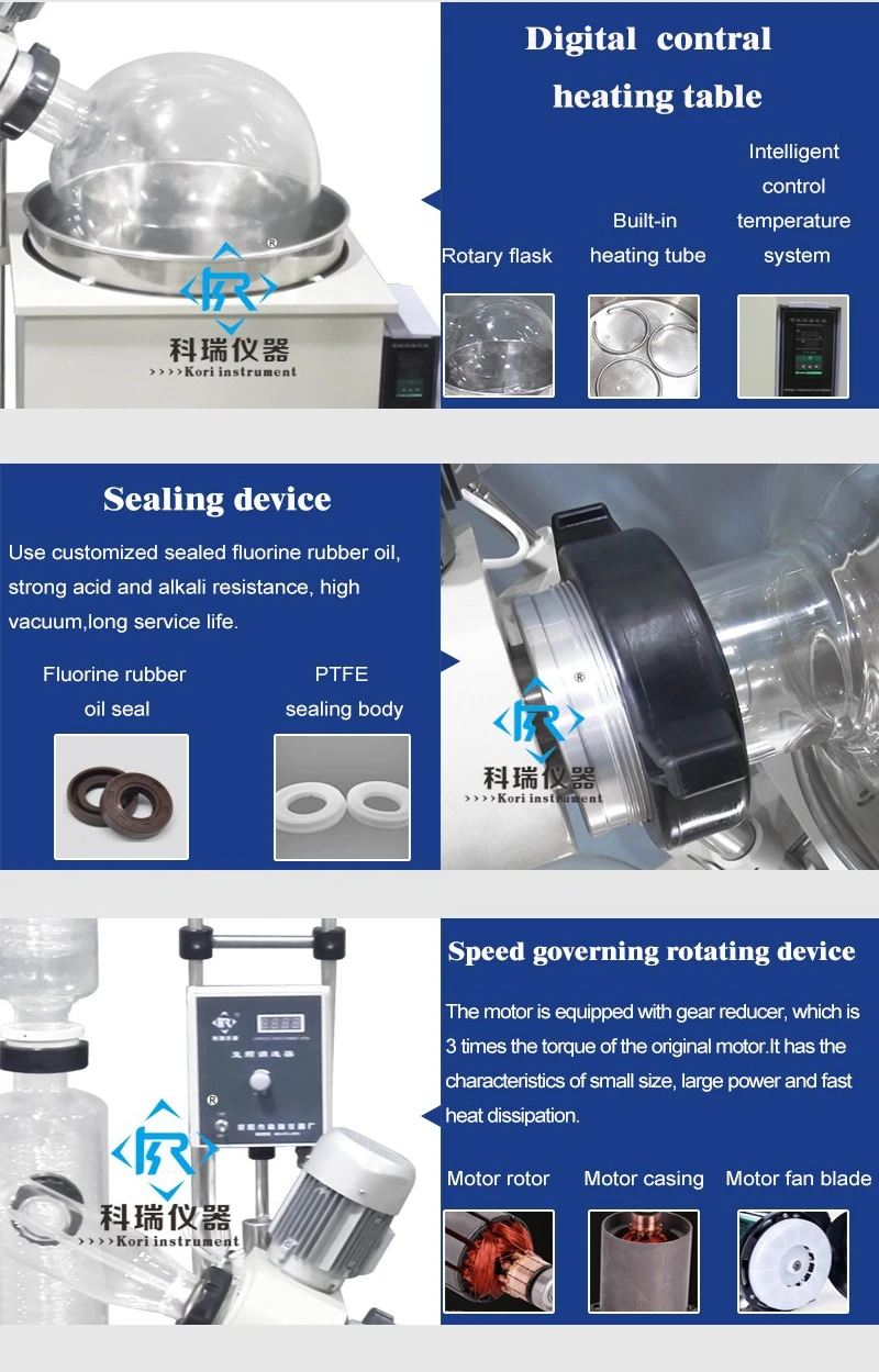 Laboratory Lab Electric Digital Industrial Rotary Evaporator 1L 2L ...