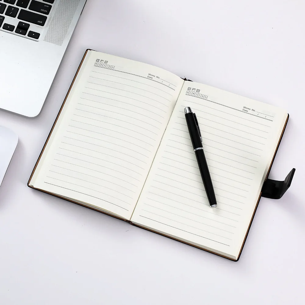 Custom Diary Luxury White PU Leather Notebook Gift Set