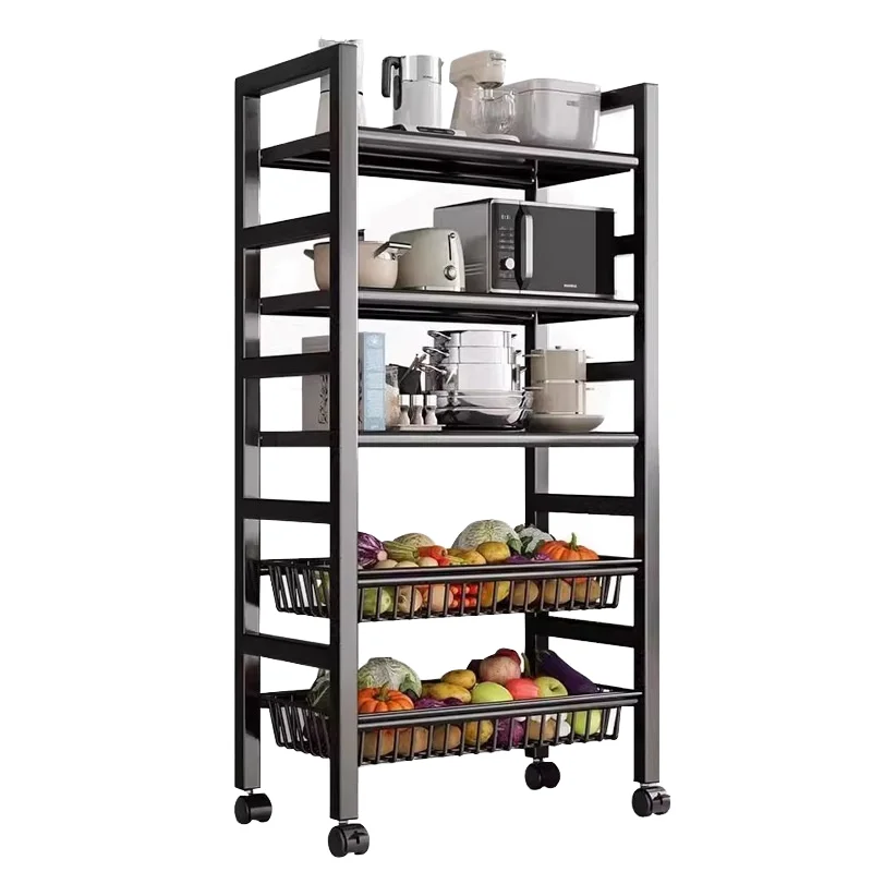 Multi-layer Wrought Iron Kitchen Storage Rack - Durable & Versatile