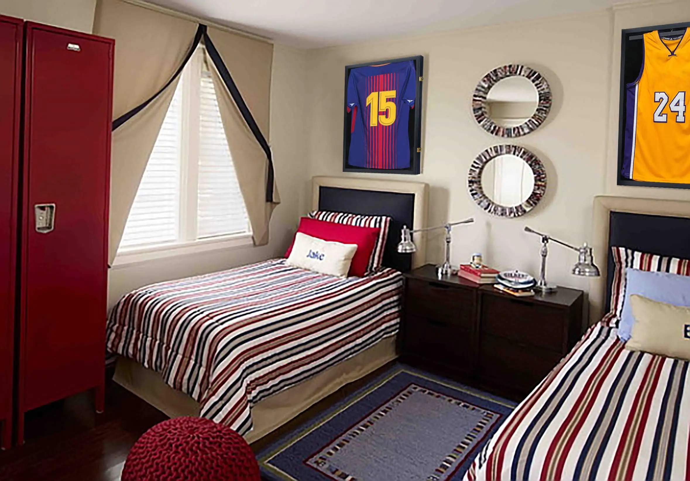 Lockable Shadow Box Jersey Display Case & Baseball Card Holder Frame