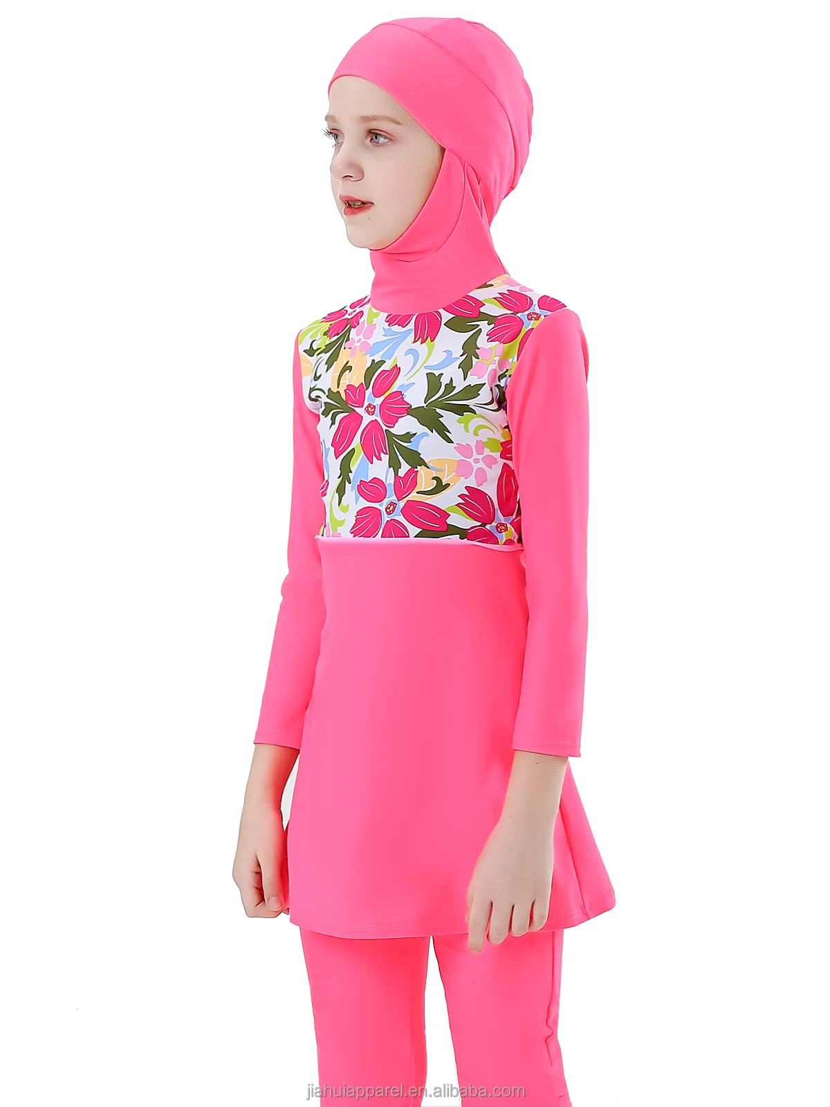 Hijab Islamic Swimsuit For Kids Swimwear Children's Modest Full Cover ...