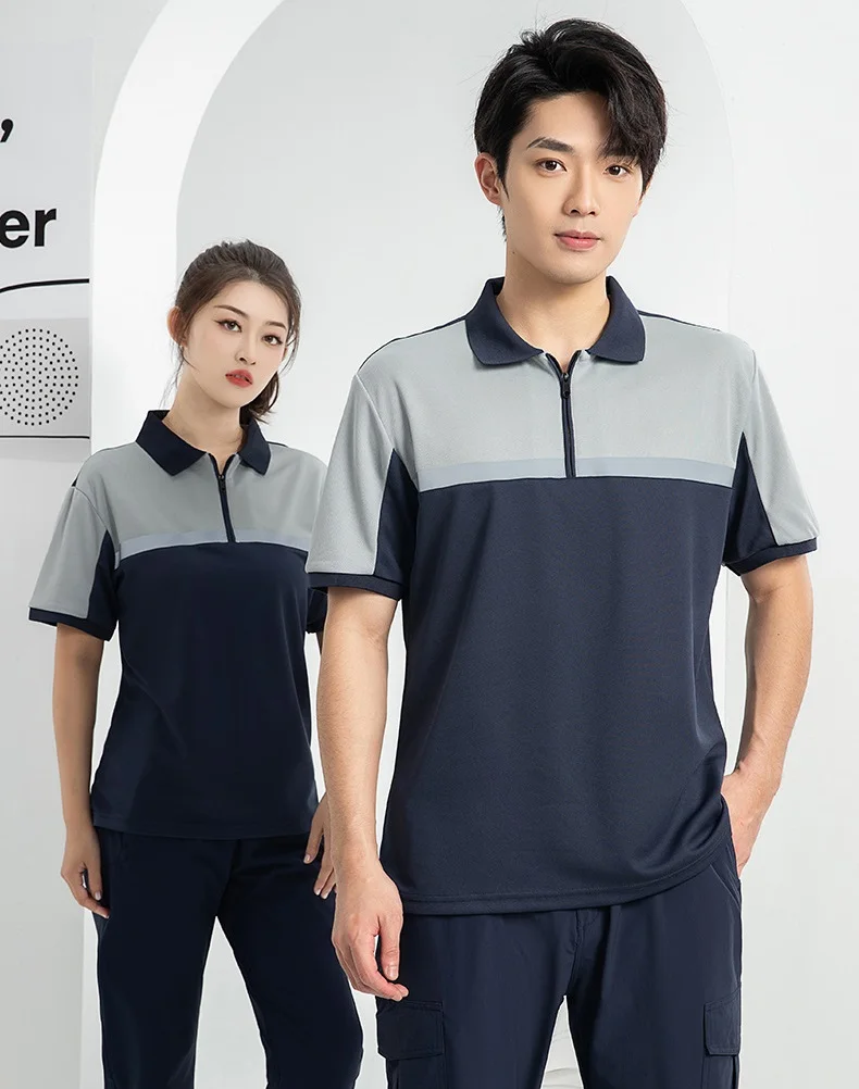 Polyester Mechanic Construction Work Wear Hi Vis Polo T-shirts