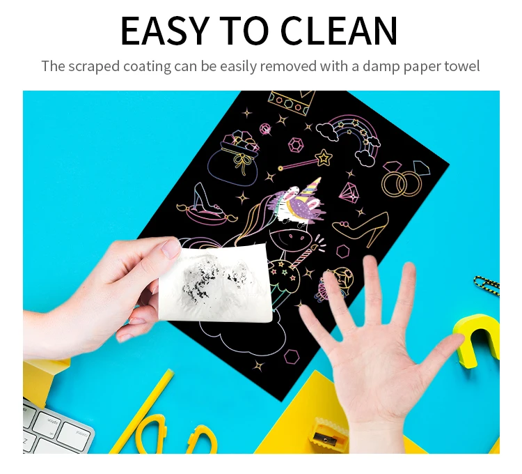 Wholesale Magic Rainbow Scratch Paper Art Colorful Magic Drawing Art ...