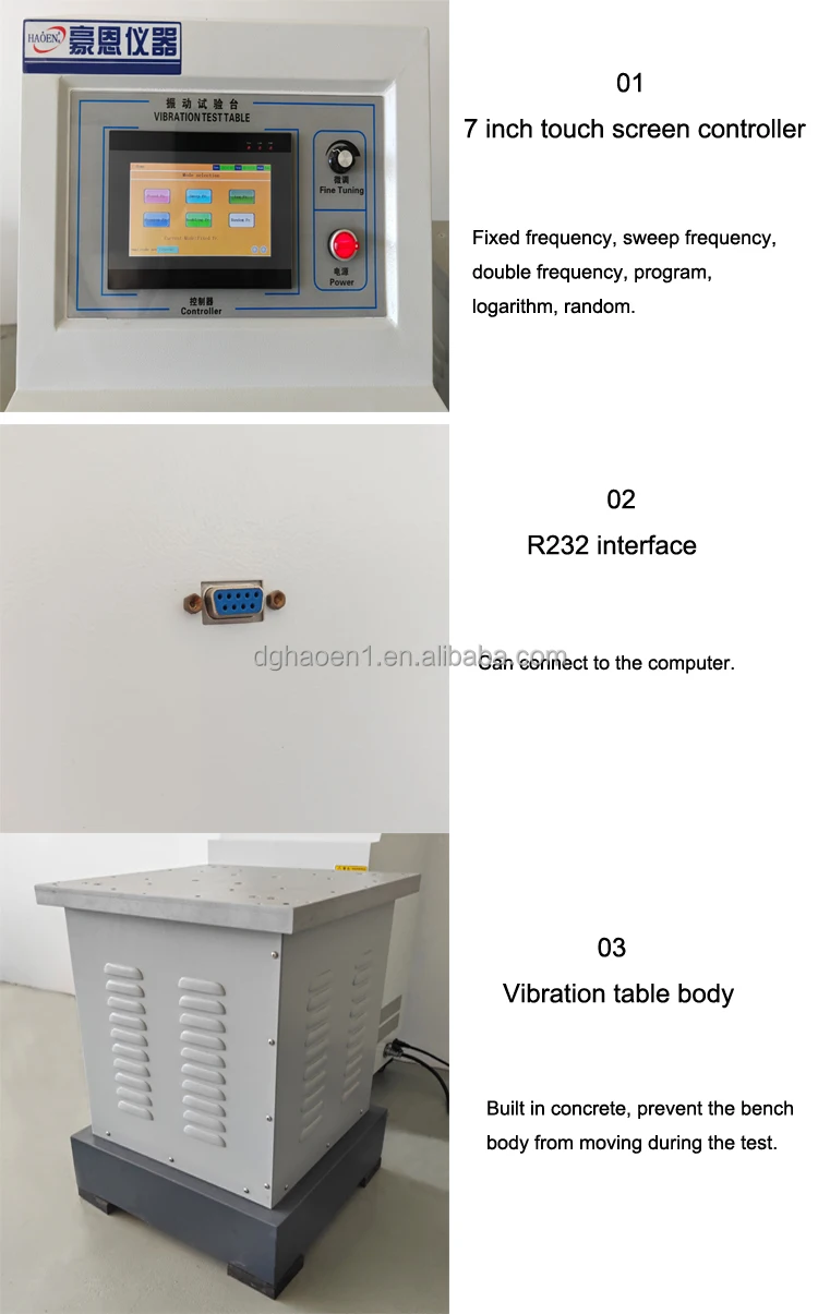 Laboratory High Frequency Table Vibration Shock Tester Vibration ...