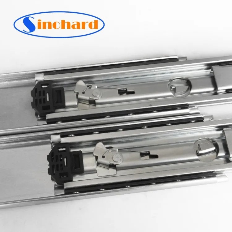 Cold-rolled Steel Heavy Duty Drawer Slide with Lock Telescopic Slide