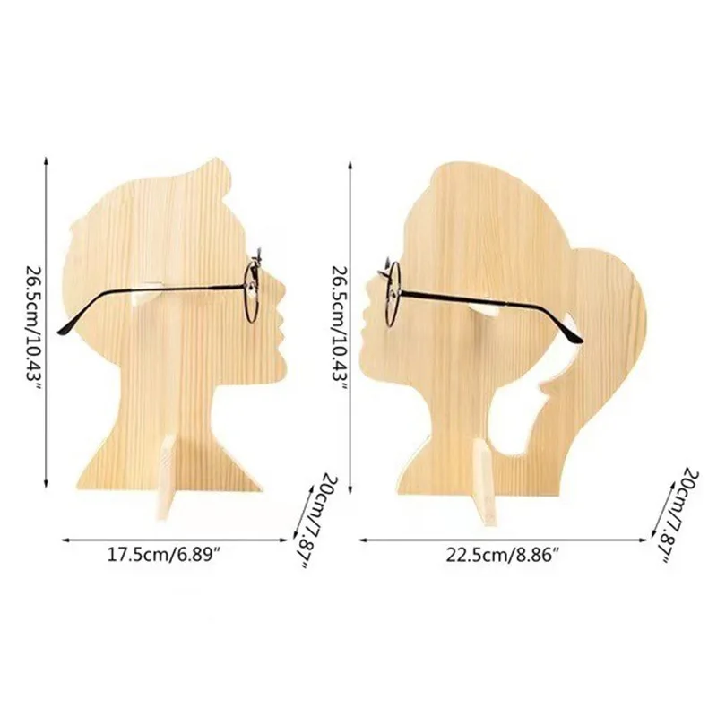 Wooden Humanoid Head Display Stand Eco-Friendly MDF Material Carved ...