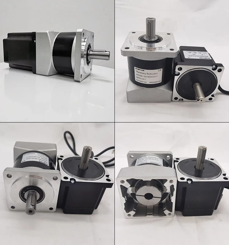 86HS11860A4JEP+86XGF Open Loop Motor 8.2Nm Stepper Motor With Planetary ...