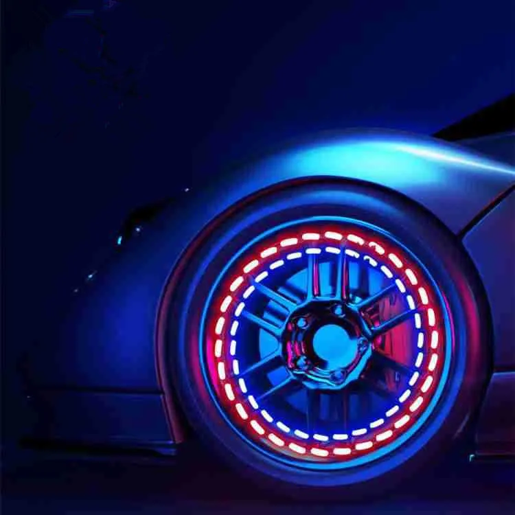 New Universal Rgb Glowing Motion Activated Solar Powered Tire Valve Cap ...