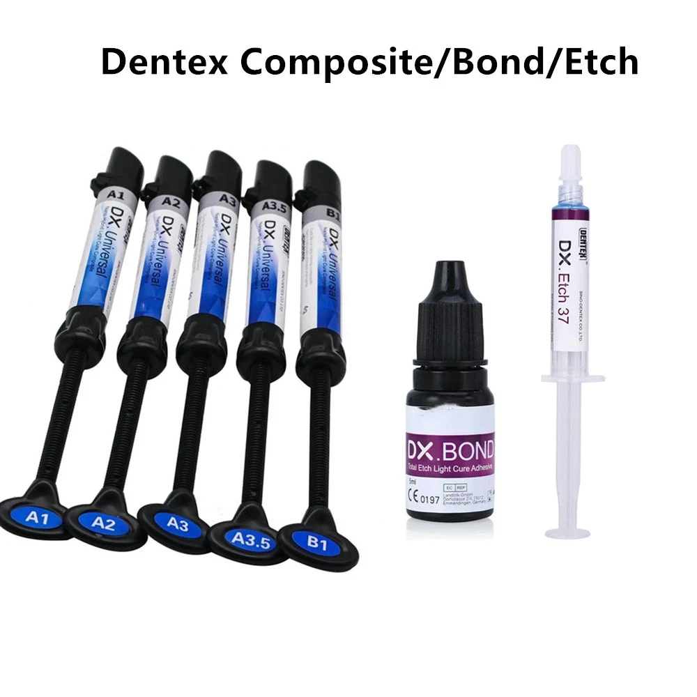 Dentex Dental Universal Nano Hybrid Composite Light Cure Composite Kit ...