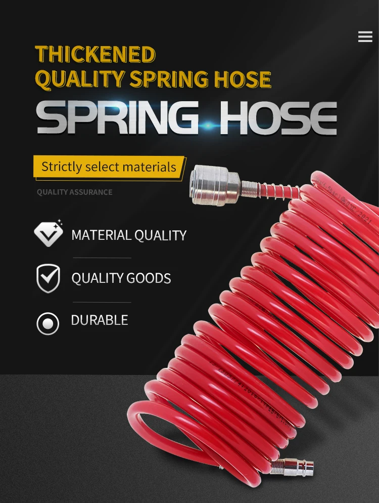 2025 Pe Spring air Pipe with Connector Flexible Spiral Pe Eva Brake air ...