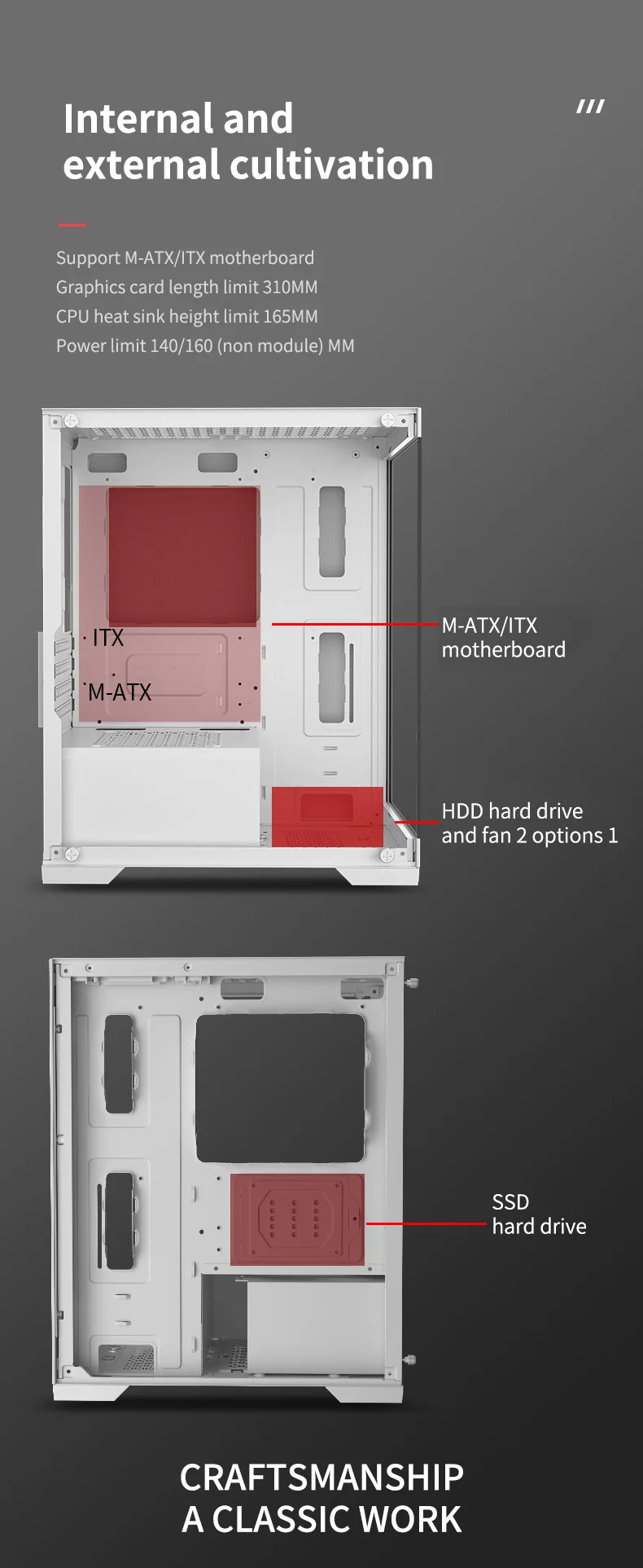 High Quality Aluminum ATX Case for Desktop Gaming Pcs