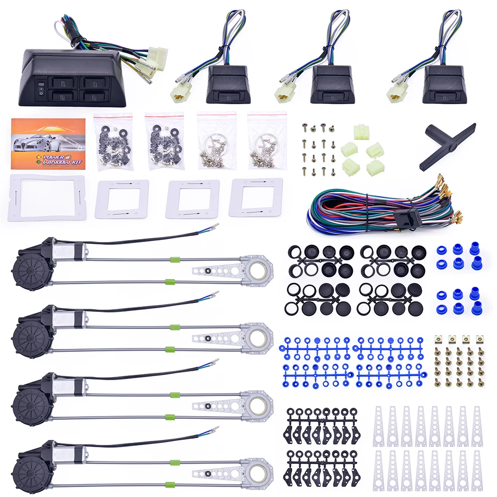Universal 2 Door Electric Power Window Conversion Kits with Japanese ...