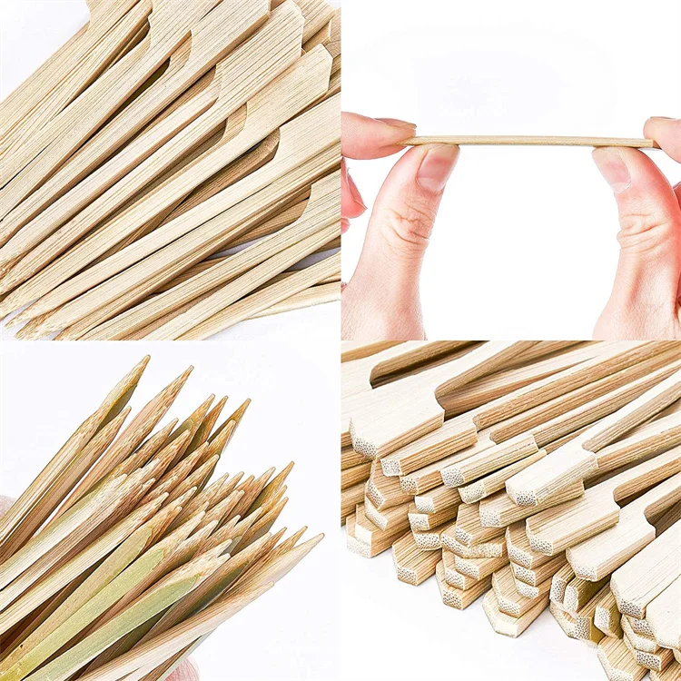 Bambus 9cm 20cm Teppo Disposable BBQ Accessories Kebab Barbecue Engrave ...