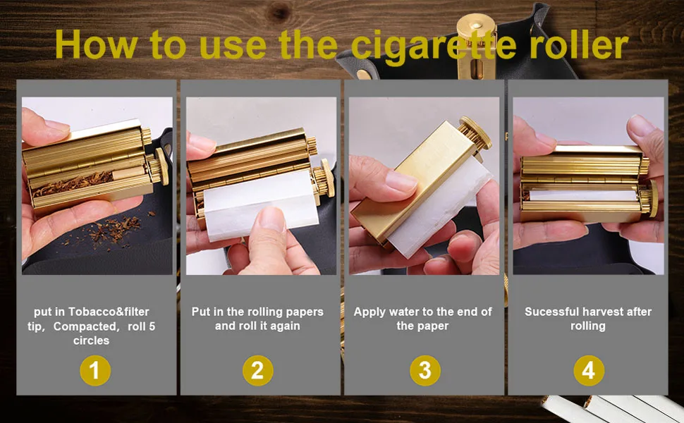 70mm Herb Tobacco Cone Roller Pure Copper Joint Roller Machine Square ...