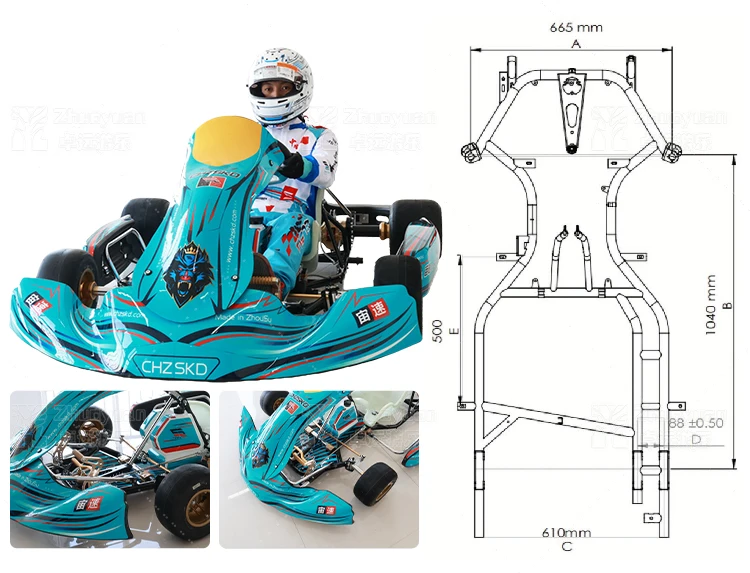 Zhuoyuan 2025 Super 4-Stroke Go Kart - 80km/h Racing Fun