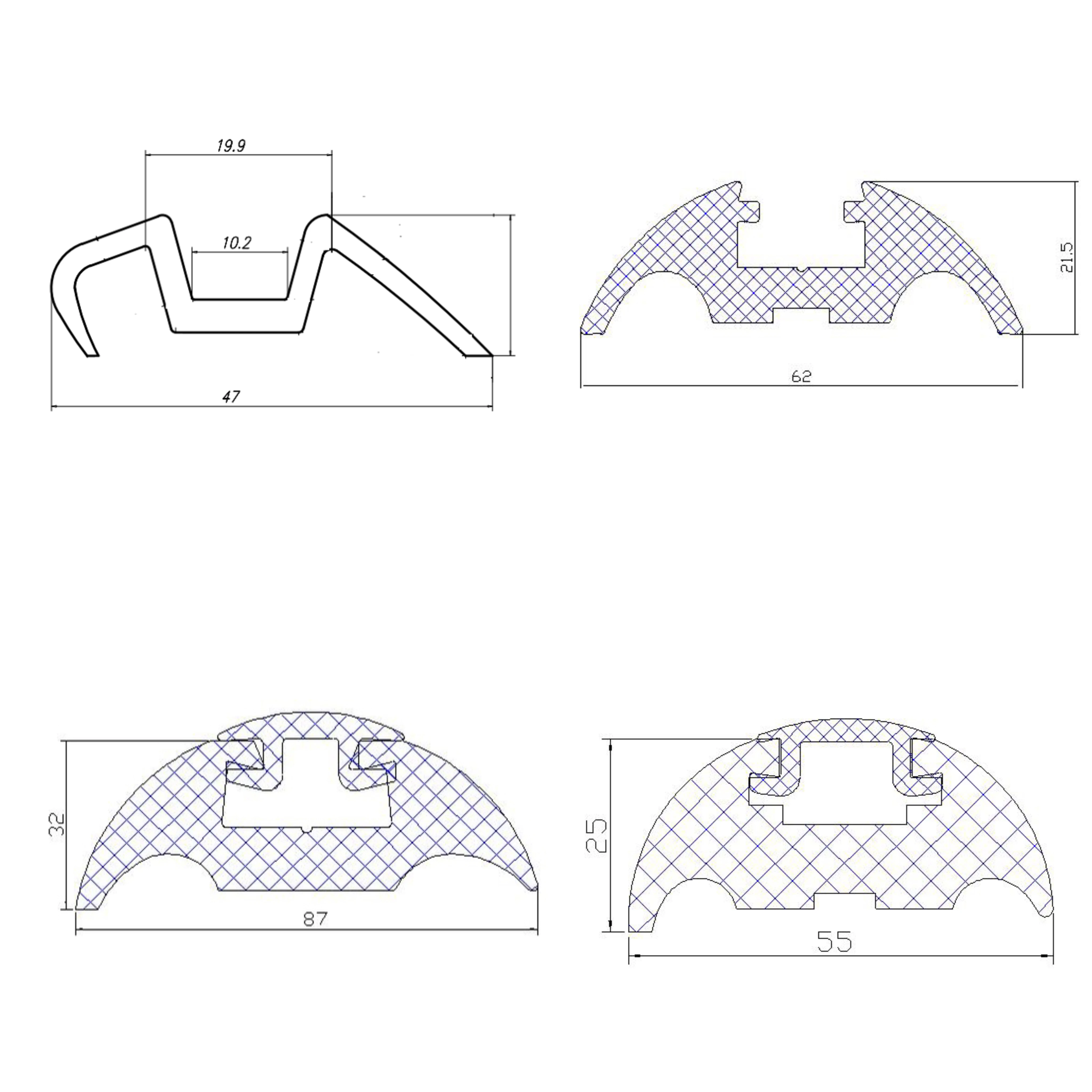 Extruded Marine Boat Rubber Fender D Shape Gunwale Boat Bumper - Buy ...