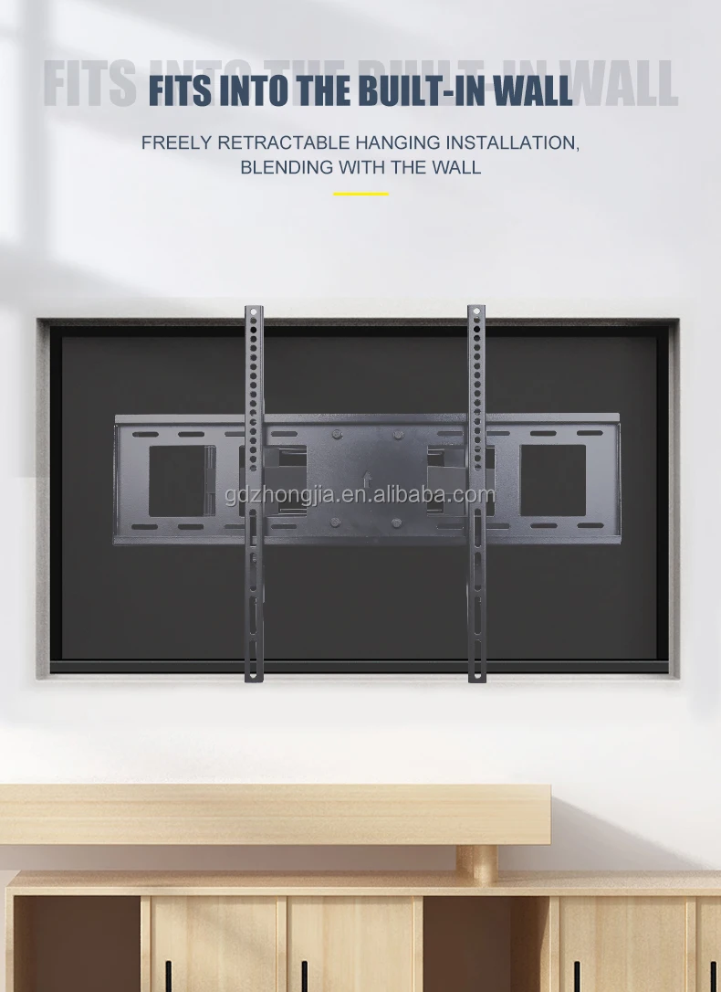 Universal Full Motion Tv Wall Mount 80" Adjustable Tv Mount Pull Down ...