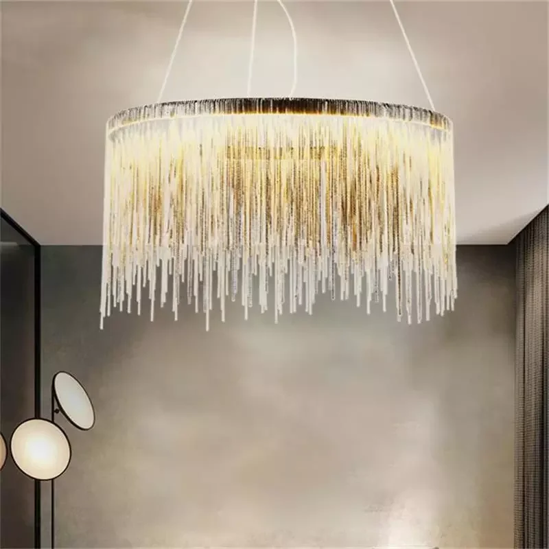 Sanxiang Modern Round Silver Hanging Led Lighting Fixture Indoor Dining ...