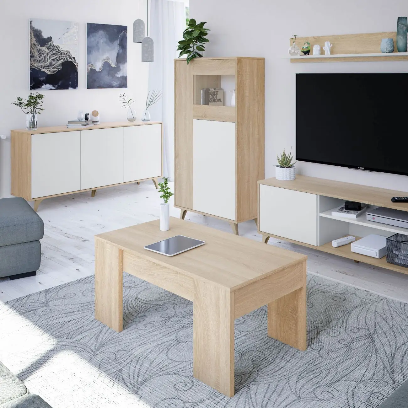 Kikua Plus Home Furniture General Use Sideboard for Dining Room Closet ...